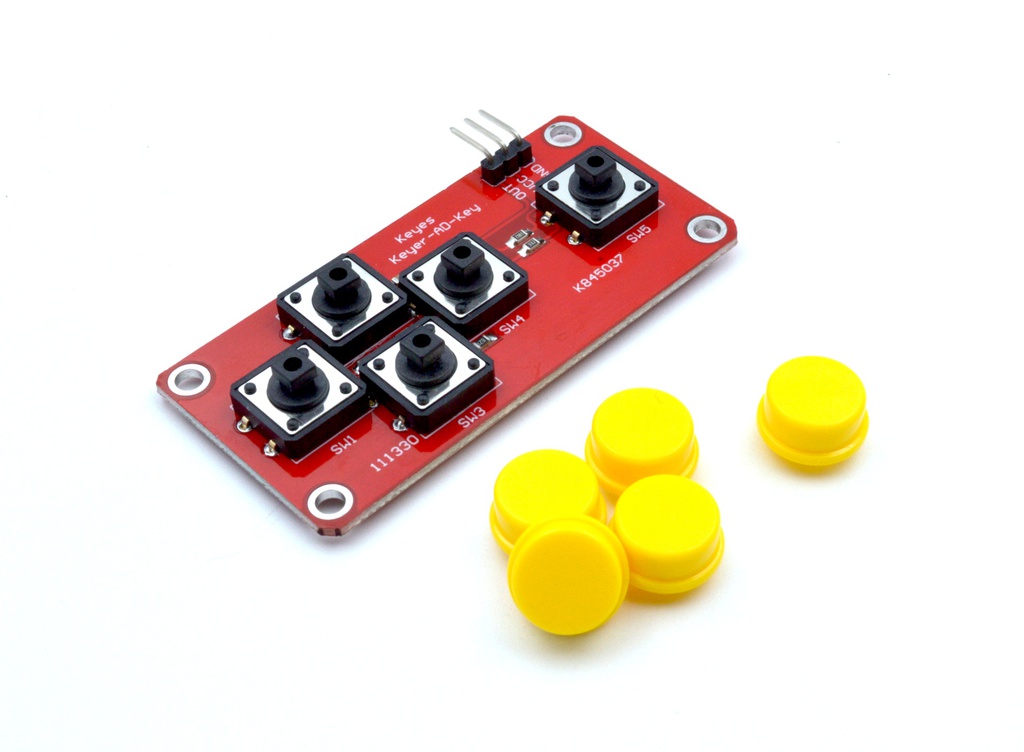 Teclado analógico de 5 pulsadores para Arduino | Digital CoDesign
